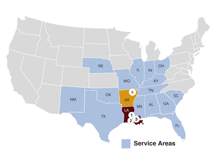 SERVICE AREAS — Bronco Industrial Services