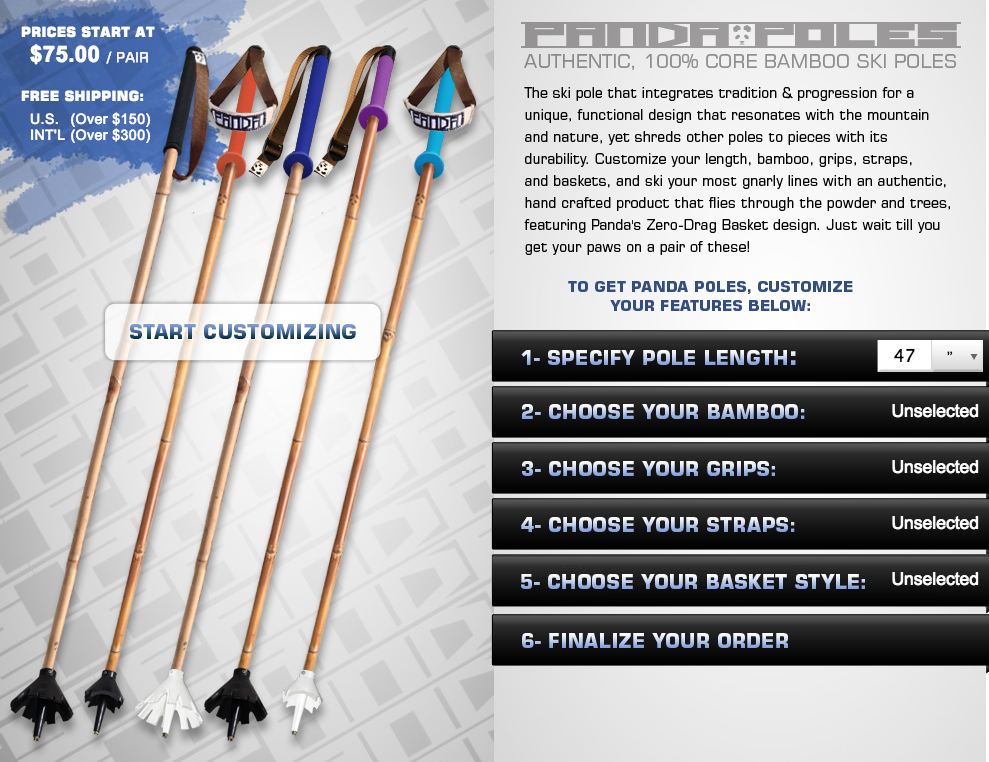 Panda Ski Poles | RY Outfitters