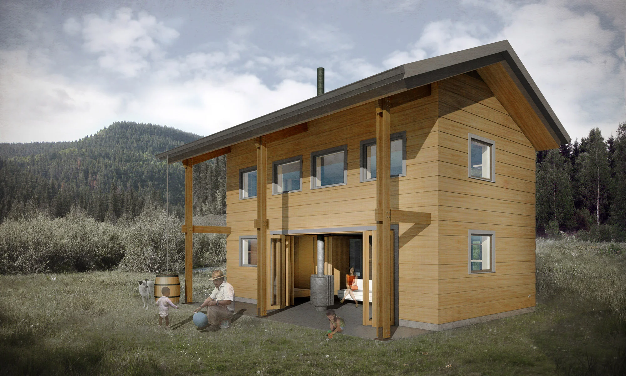 The Overhand ADU, two story ADU over garage. — Modern ADU Plans