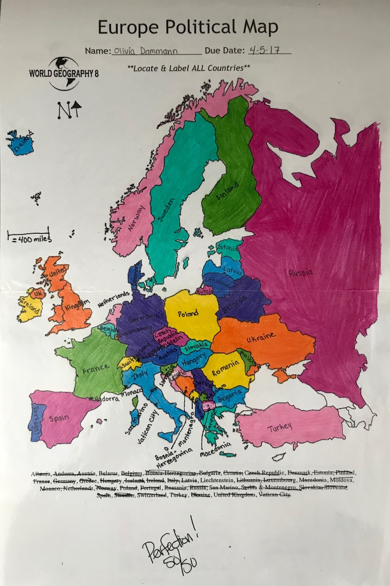 Europe — Mr. Gilbert