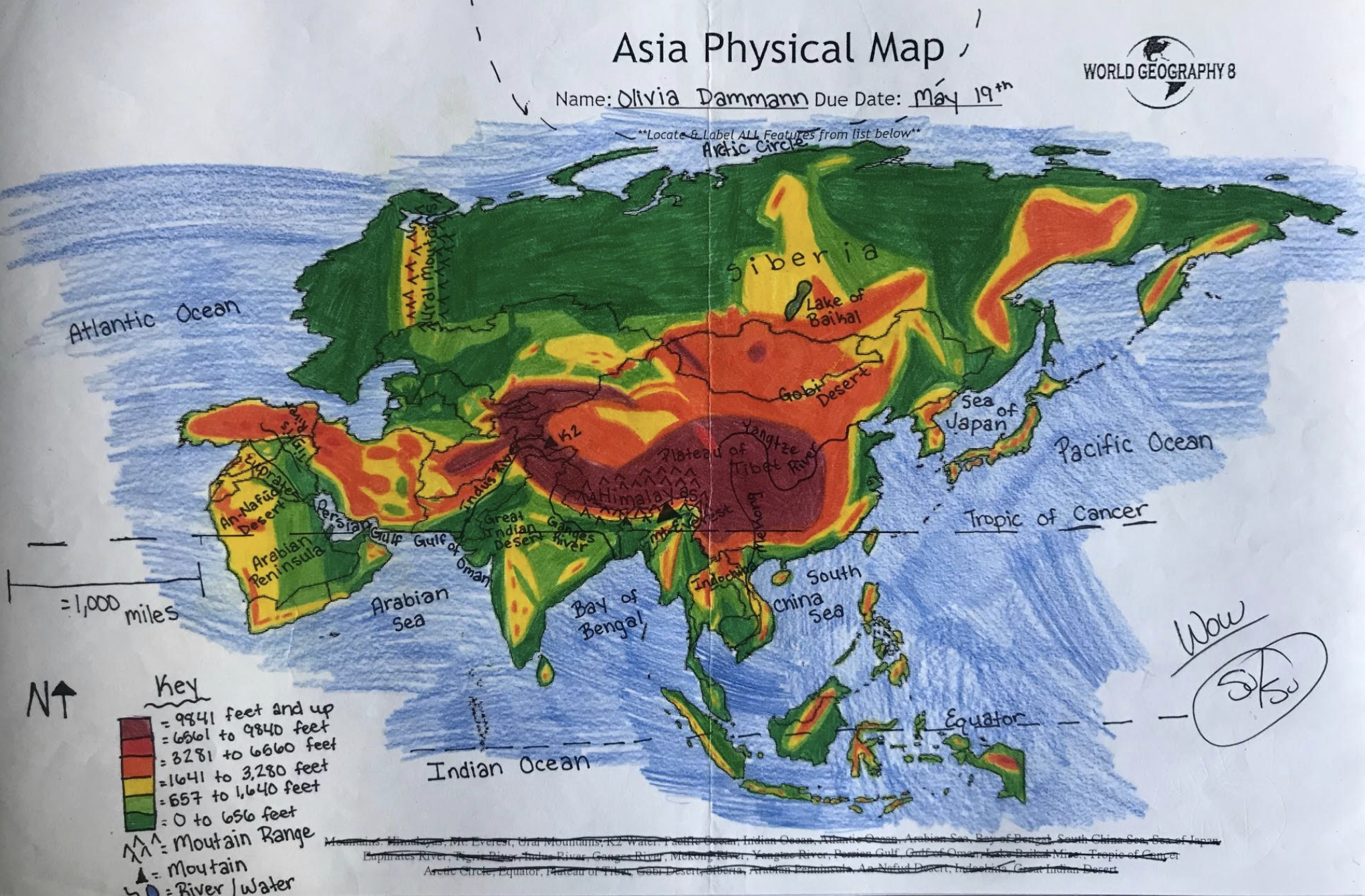 Asia Physical Map