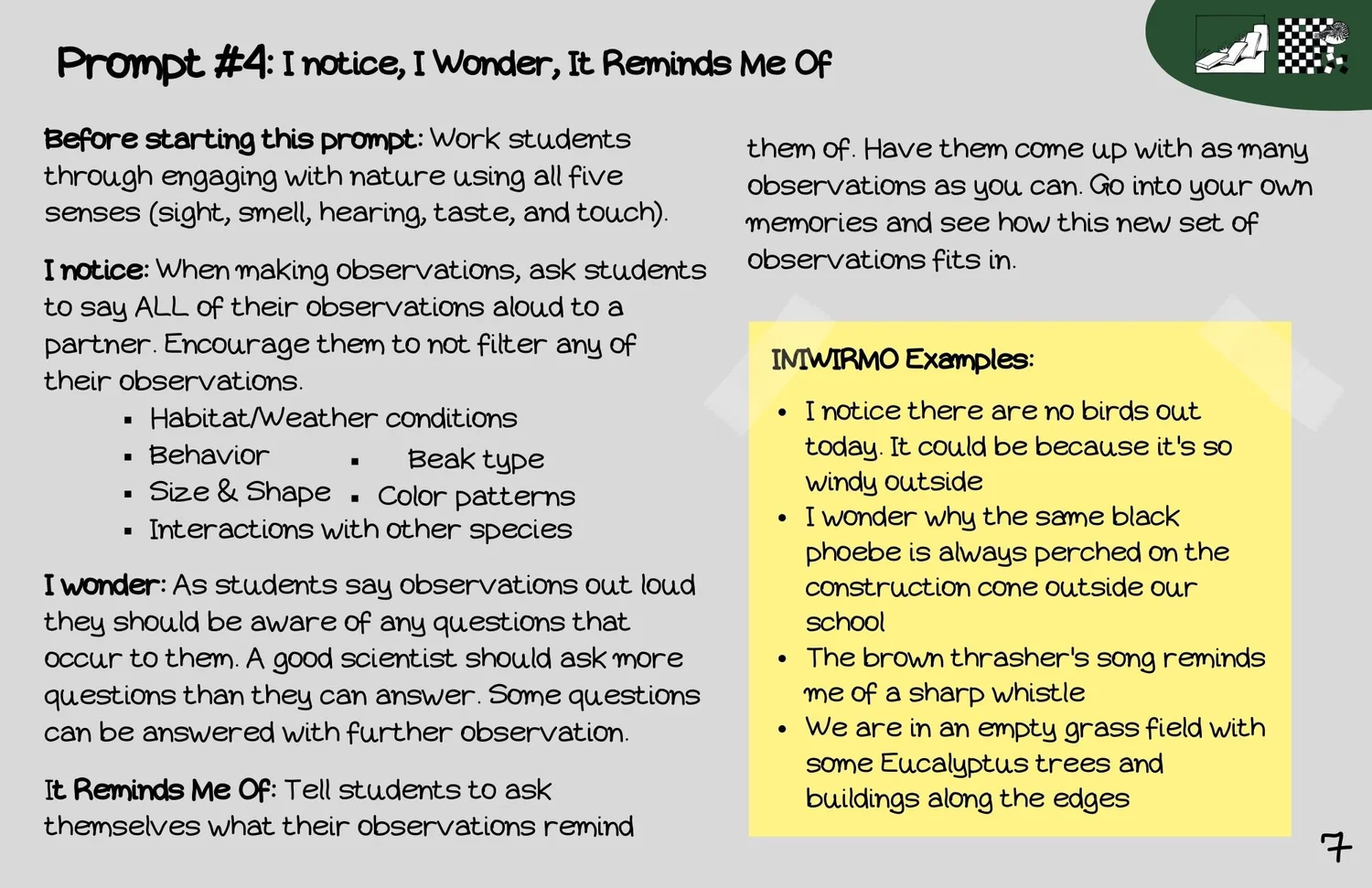 Journaling Activities for Birders — The Bird School Project