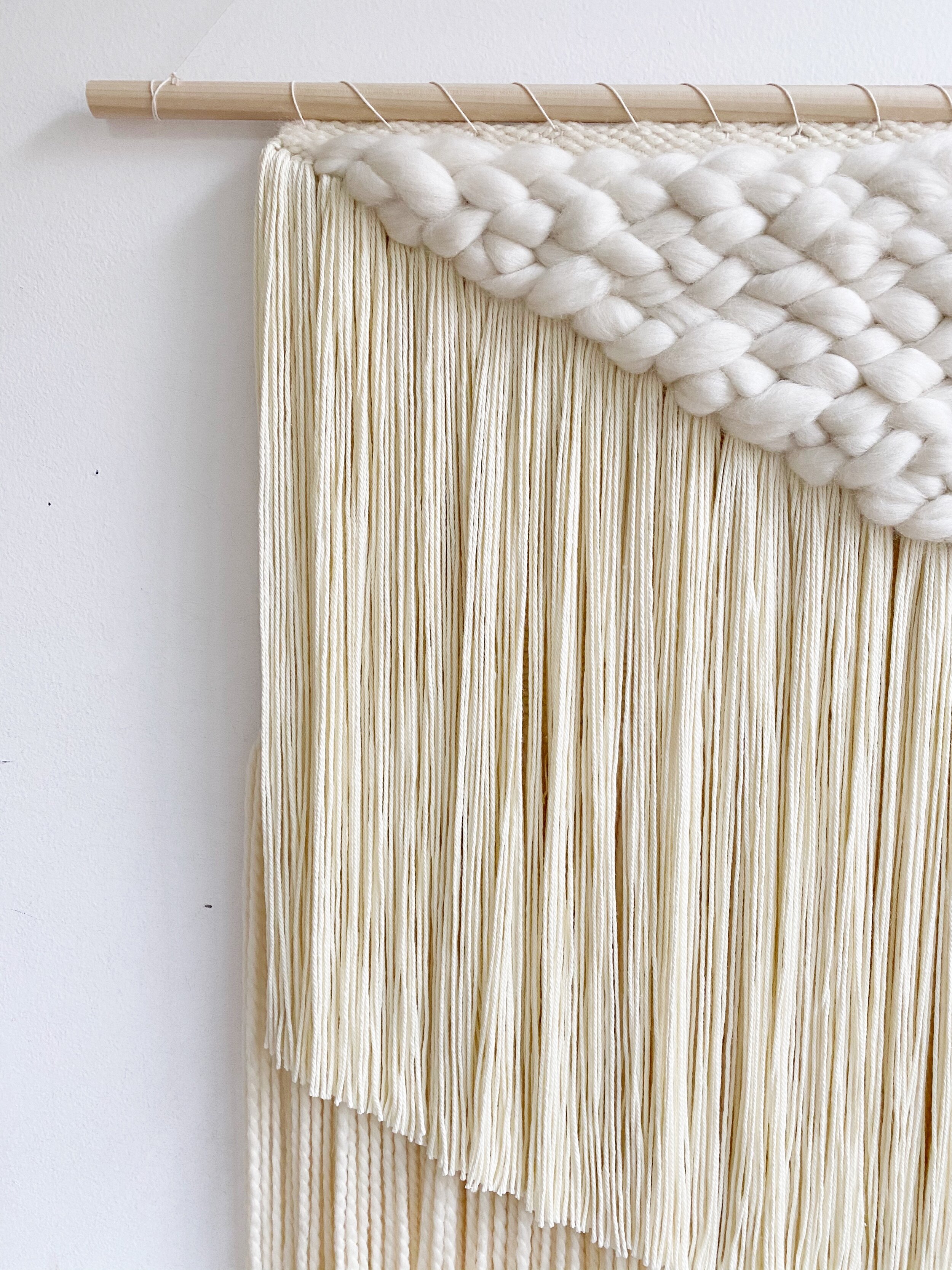 Ivory Asymmetrical Weaving — sunwoven