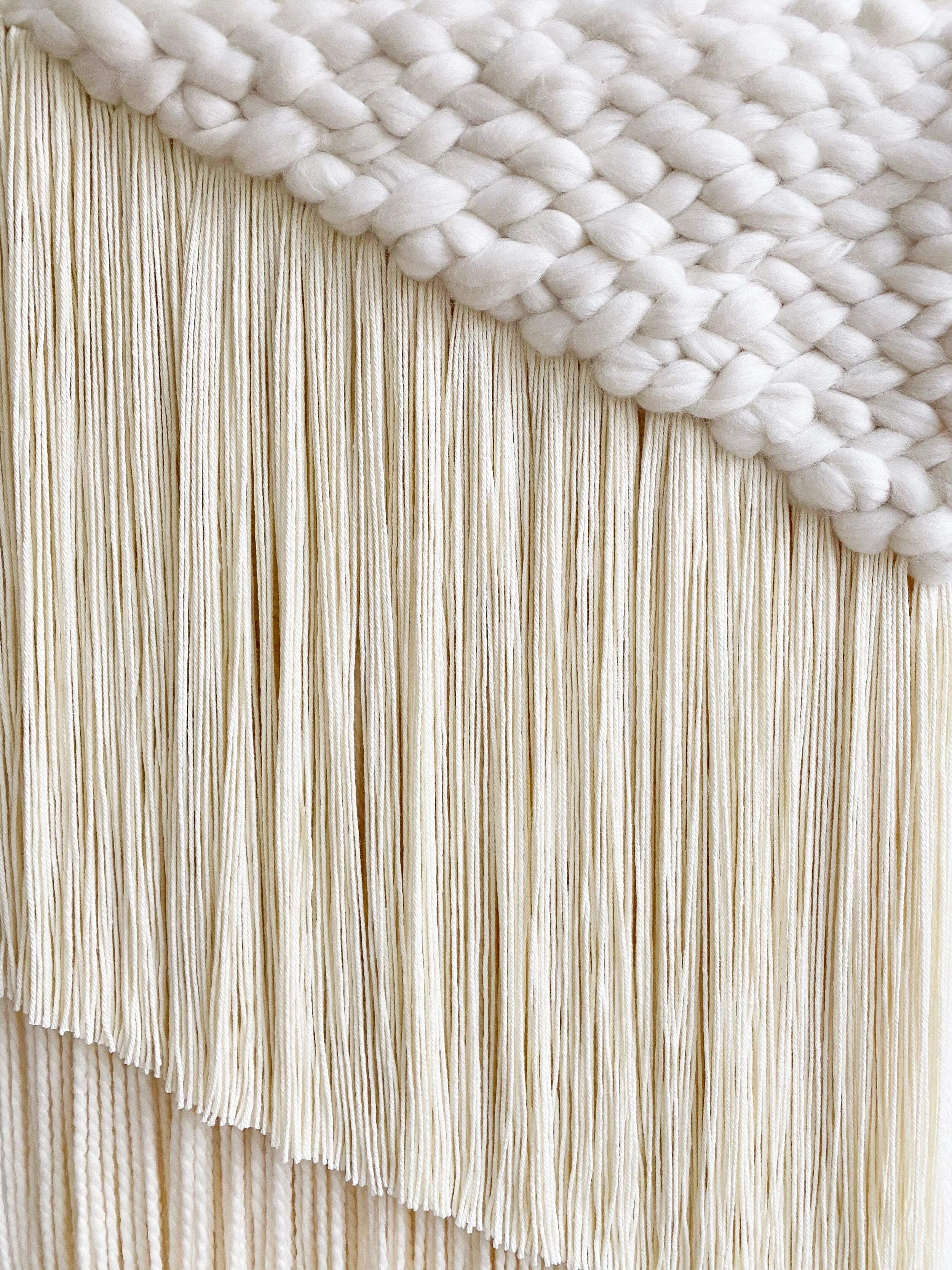 Ivory Asymmetrical Weaving — sunwoven