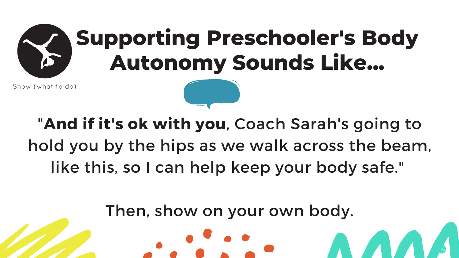 Body Autonomy & Constent to Spot in Preschool Gymnastics | Happy Gymnastics