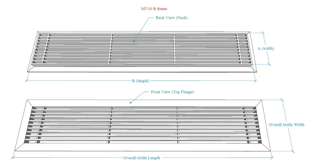 Linear Bar Grilles — MVHVAC - Architectural Grilles, Water Coil ...