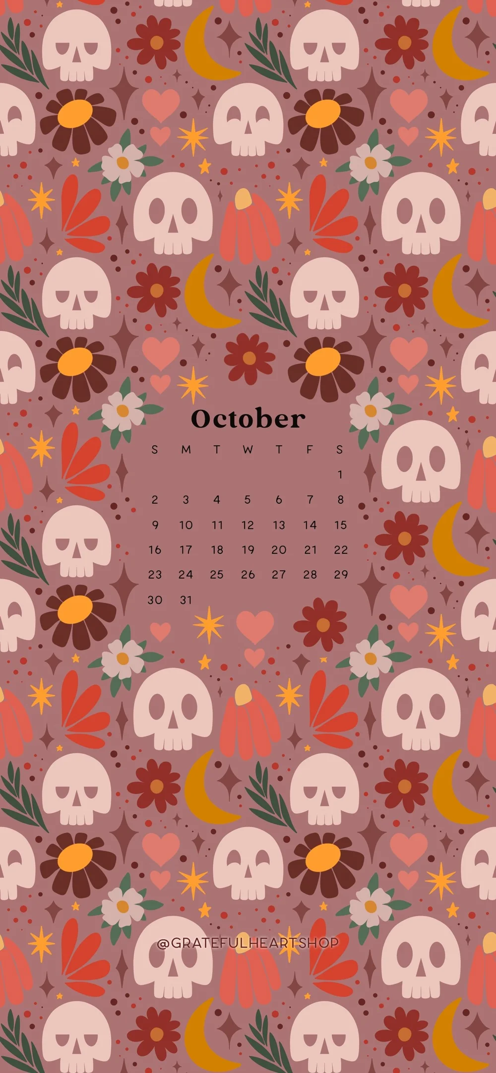 October Phone Wallpapers — Grateful Heart Shop