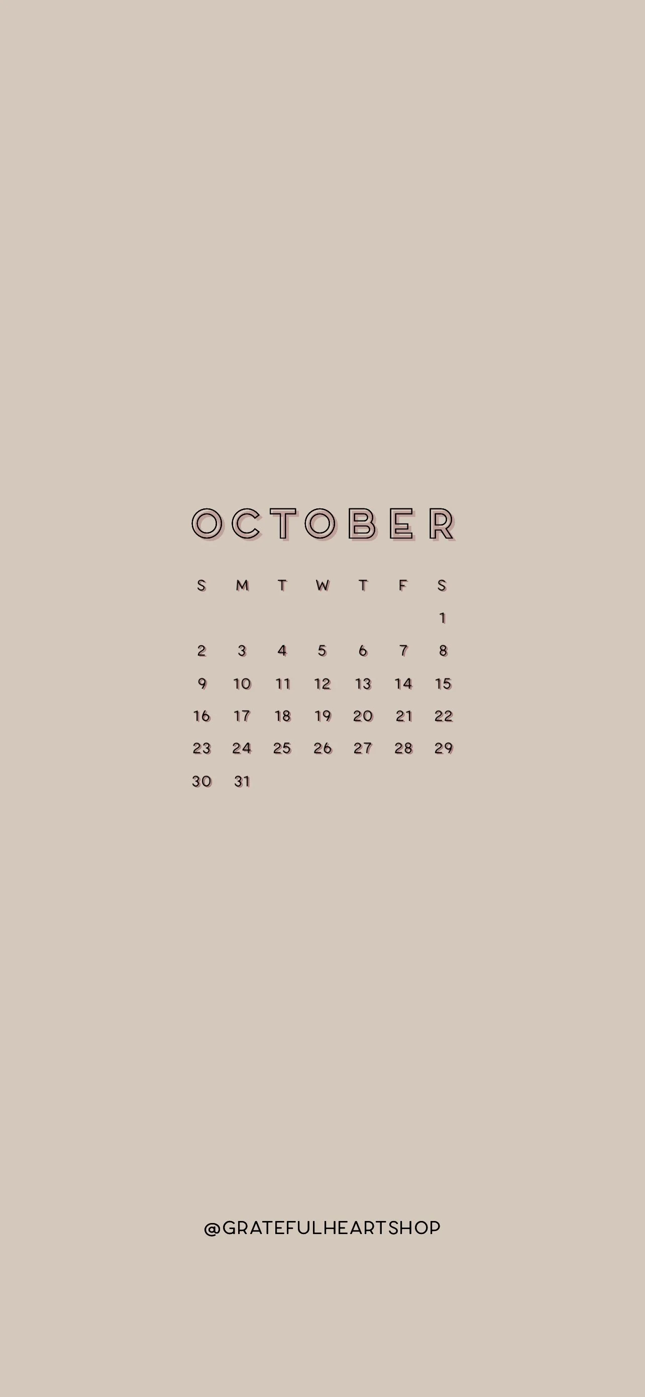 October Phone Wallpapers — Grateful Heart Shop