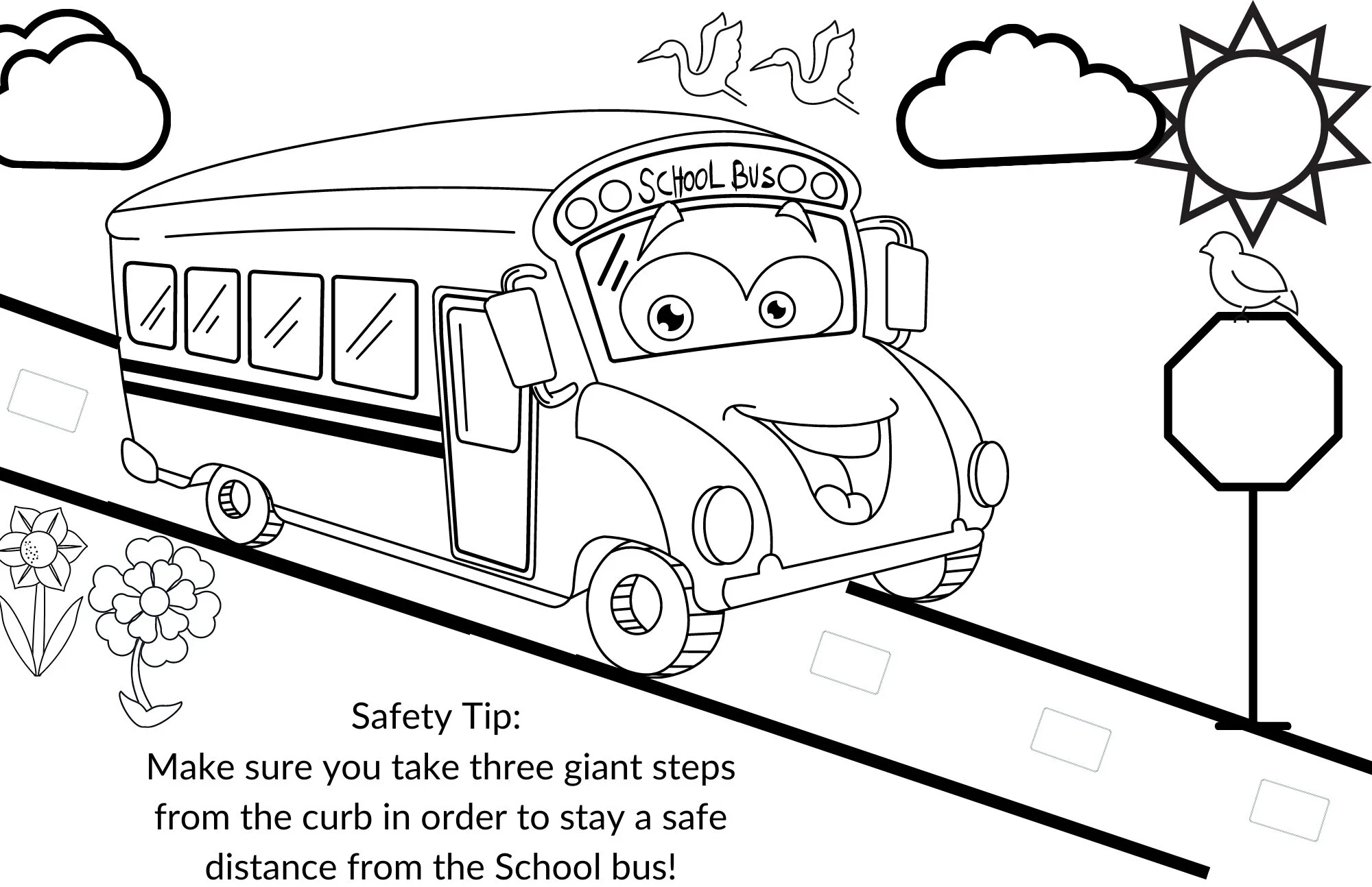 School Bus Safety Week Coloring Pages