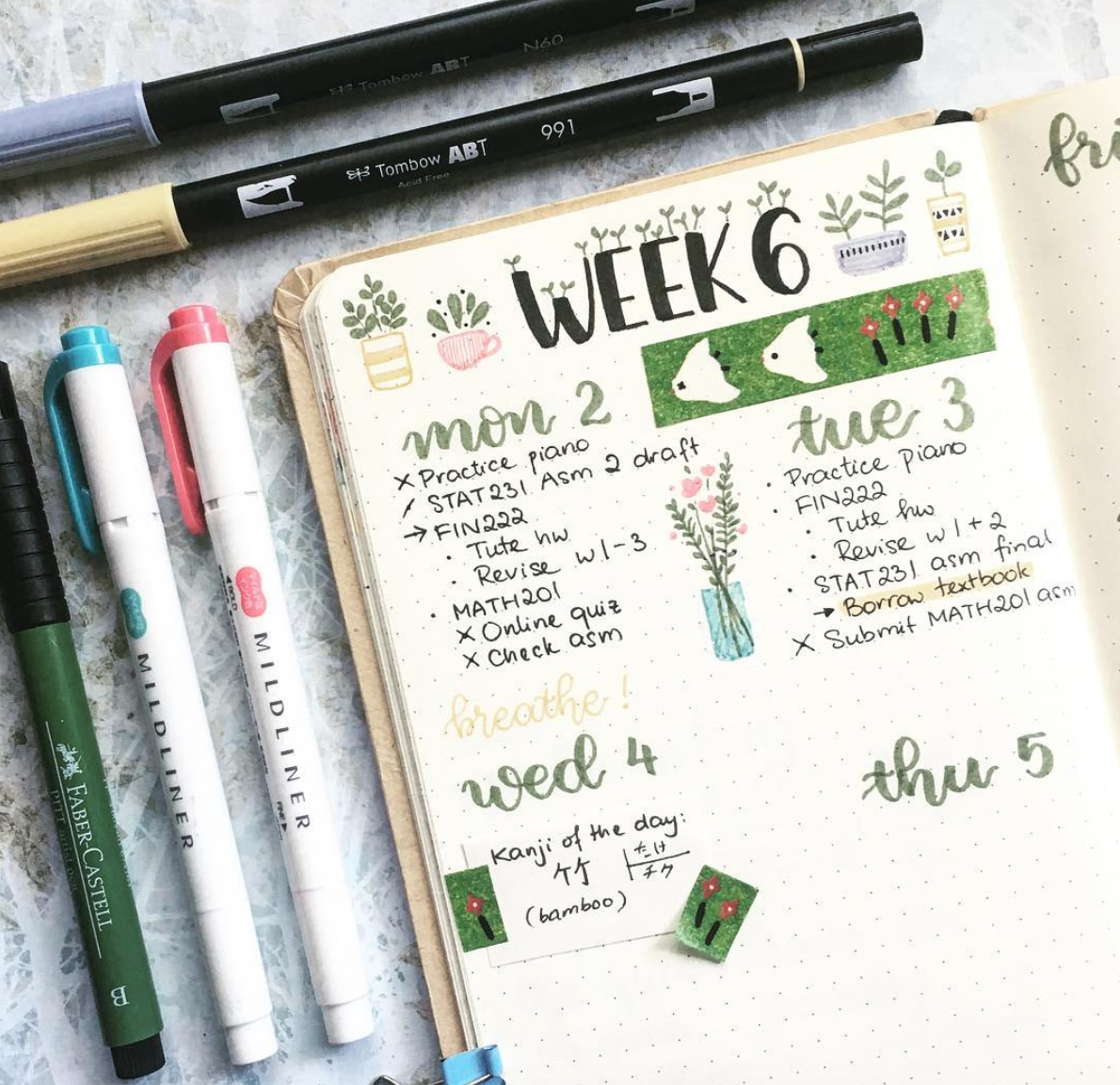 Bullet Journal Plant Doodles — Sweet PlanIt