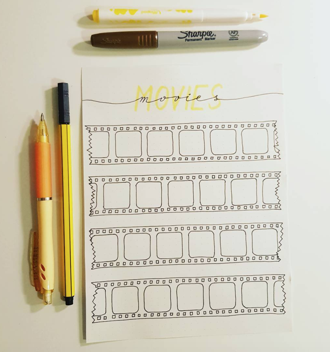 Bullet Journal Movie Trackers — Sweet PlanIt