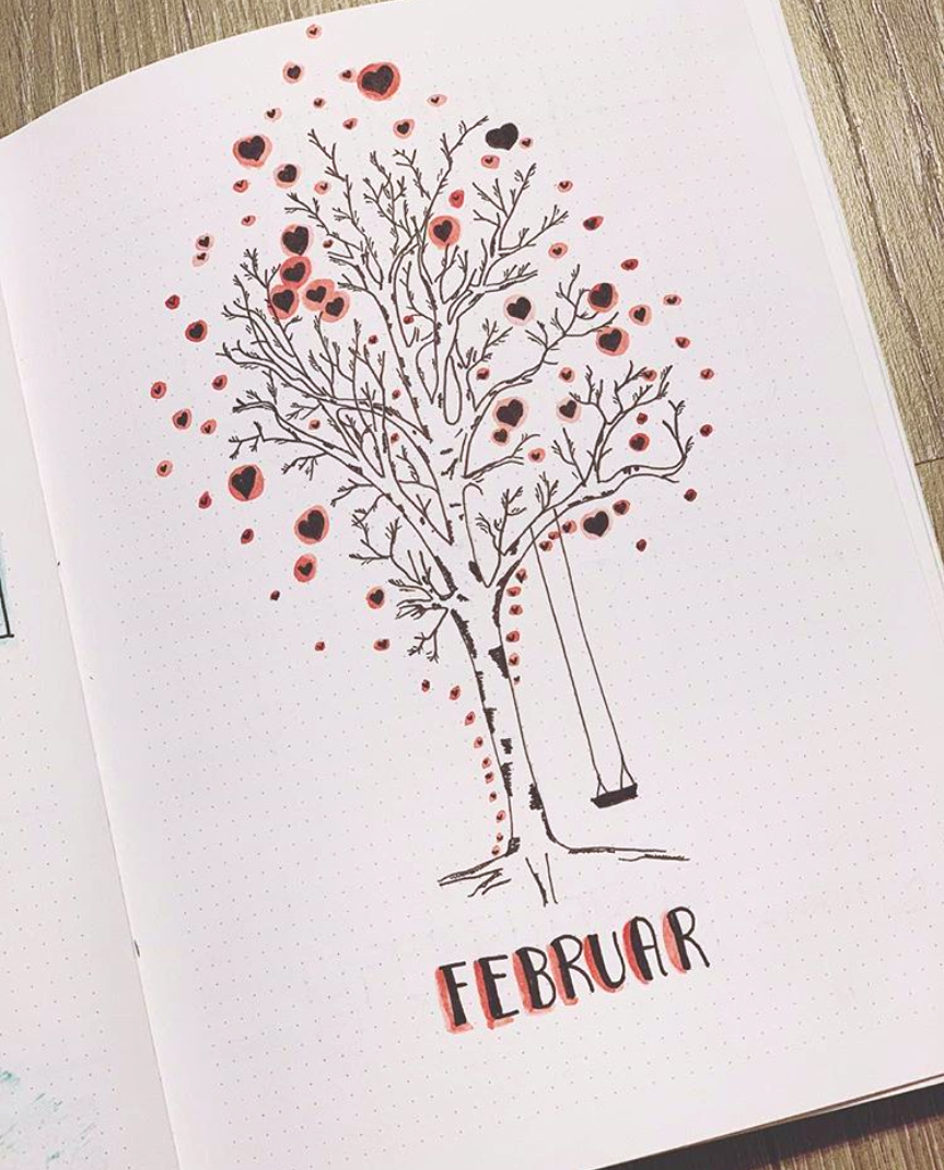 February Bullet Journal Page Spreads — Sweet PlanIt