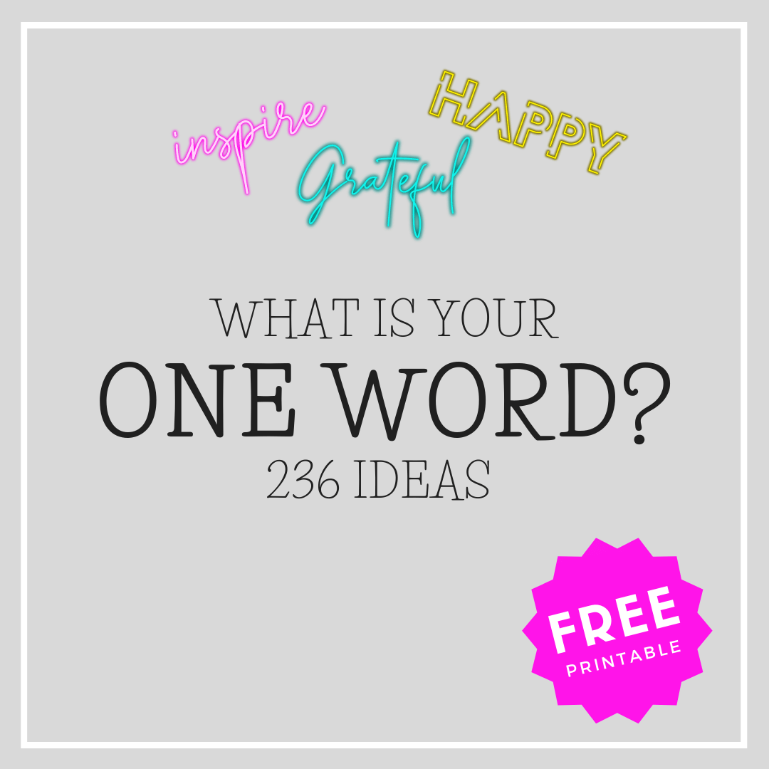 What is Your One Word this Year? 236 Ideas + Free Printable! — Sweet PlanIt