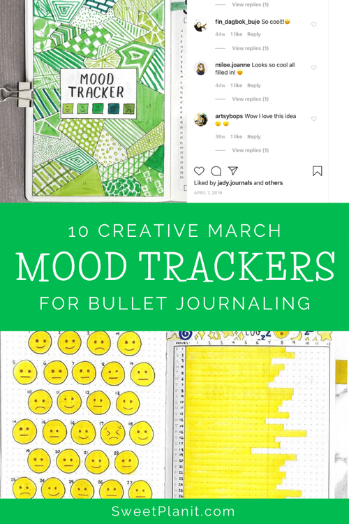 10 March Bullet Journal Mood Trackers — Sweet PlanIt