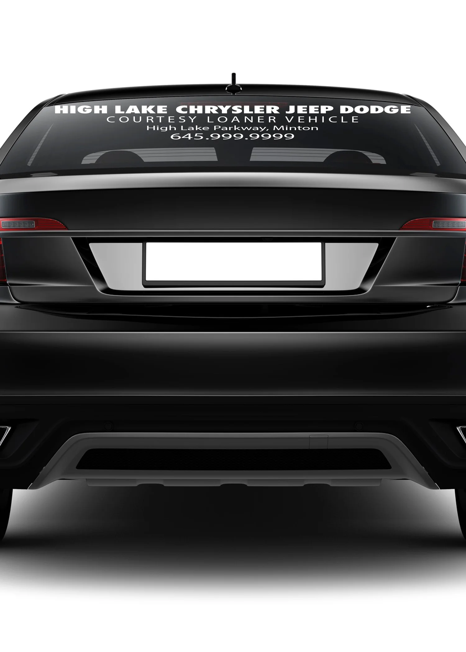 Courtesy Vehicle with Address and Phone Number-