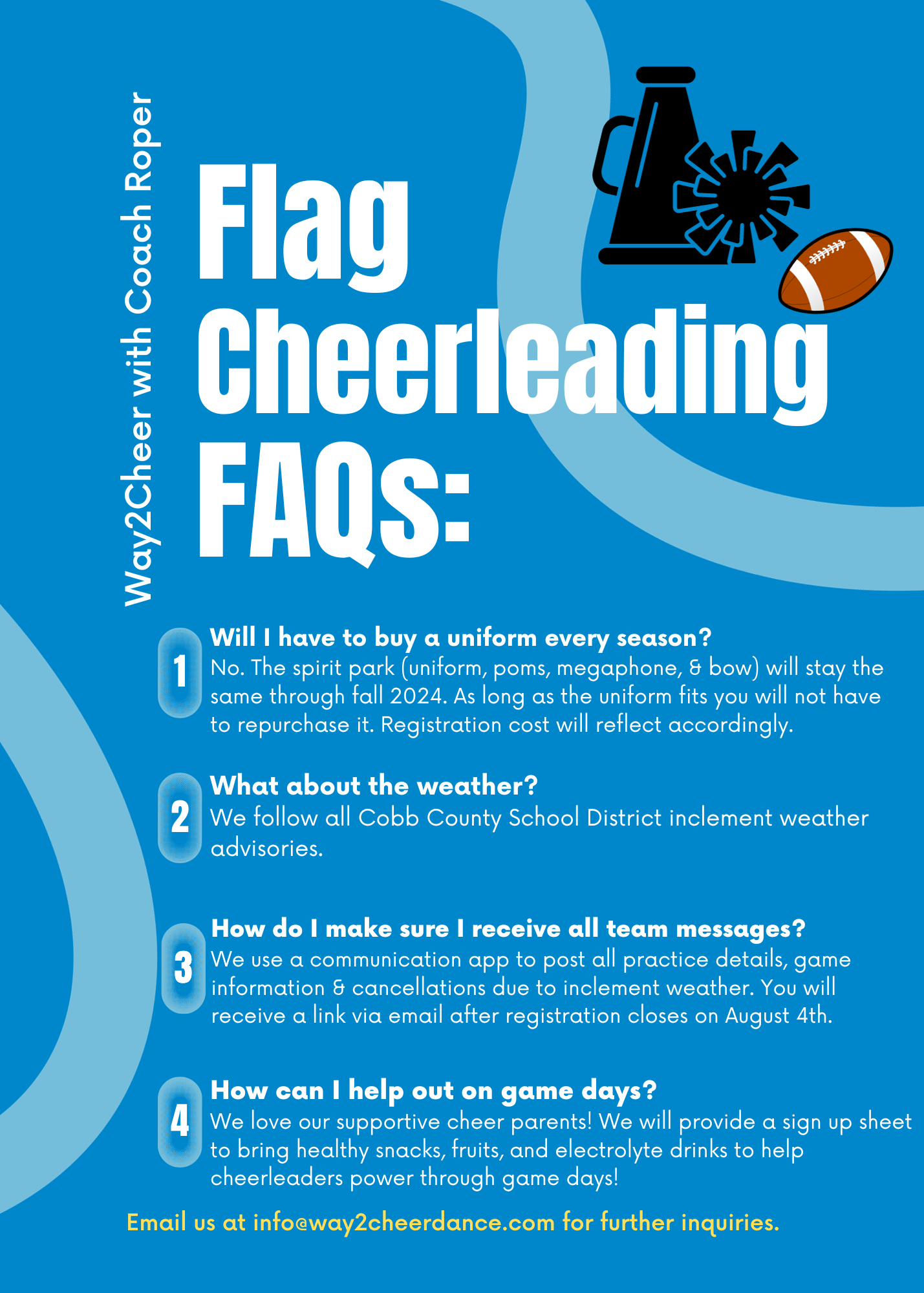 Flag Football Cheer — Way2Cheer with Coach Roper