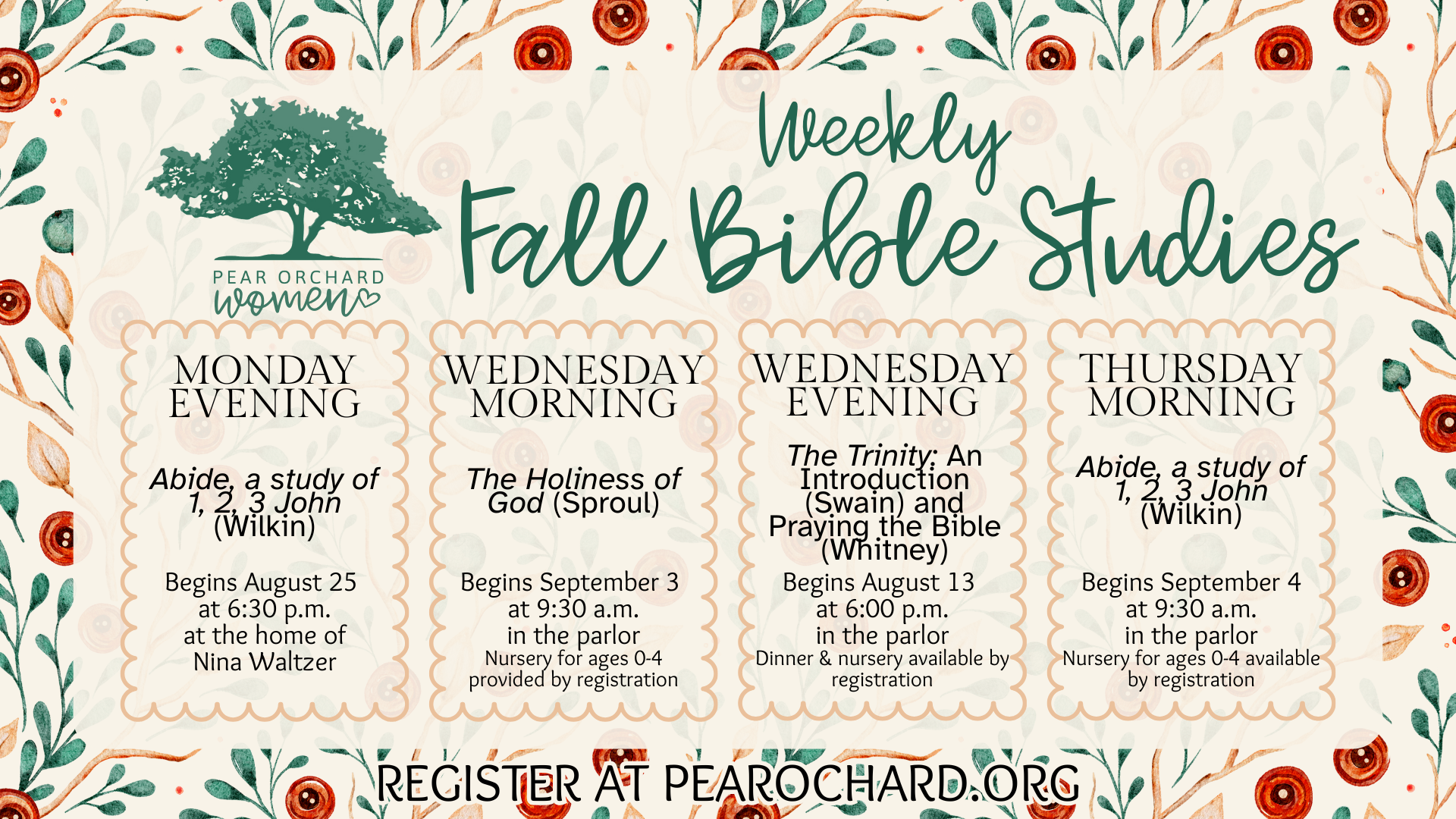 Weekly Bible Studies — POPC