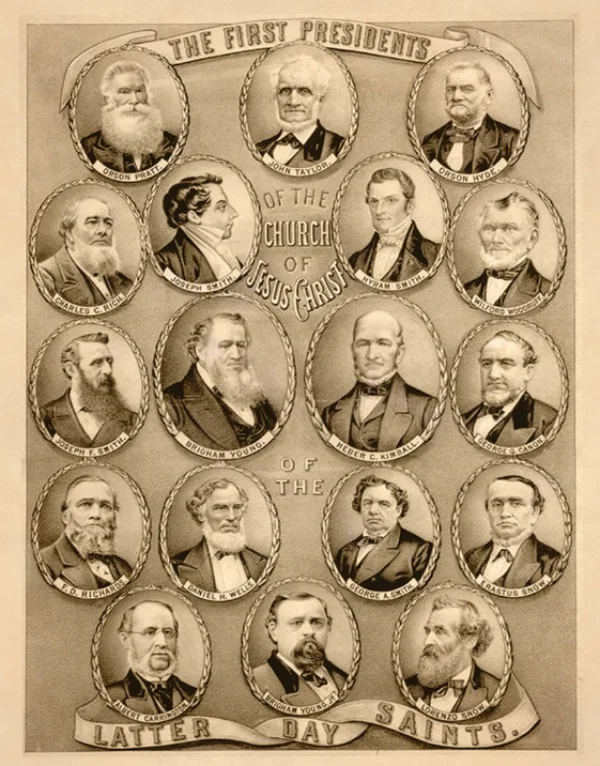 Early Church Leaders Chart - Archival Print - Latter Day Saint Art