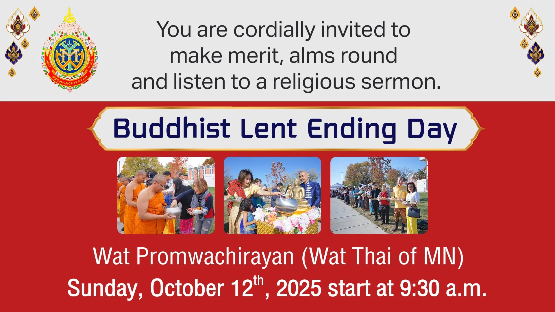 Wat Thai Events — Wat Promwachirayan (Wat Thai of Minnesota)