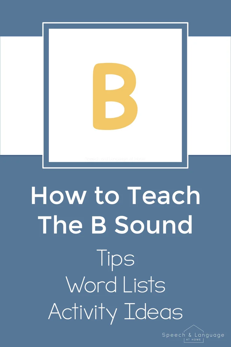 B Word Lists and Speech Therapy Activities — SLP
