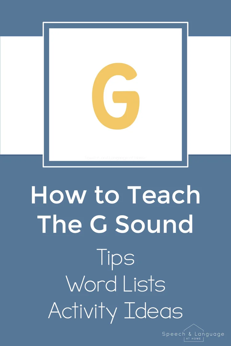 G Word Lists and Speech Therapy Activities — SLP