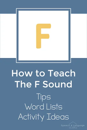 F Word Lists and Speech Therapy Activities — SLP