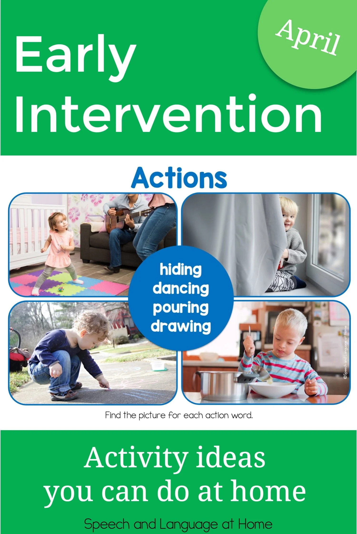 April Early Intervention Speech Activities You Can Do At Home — SLP