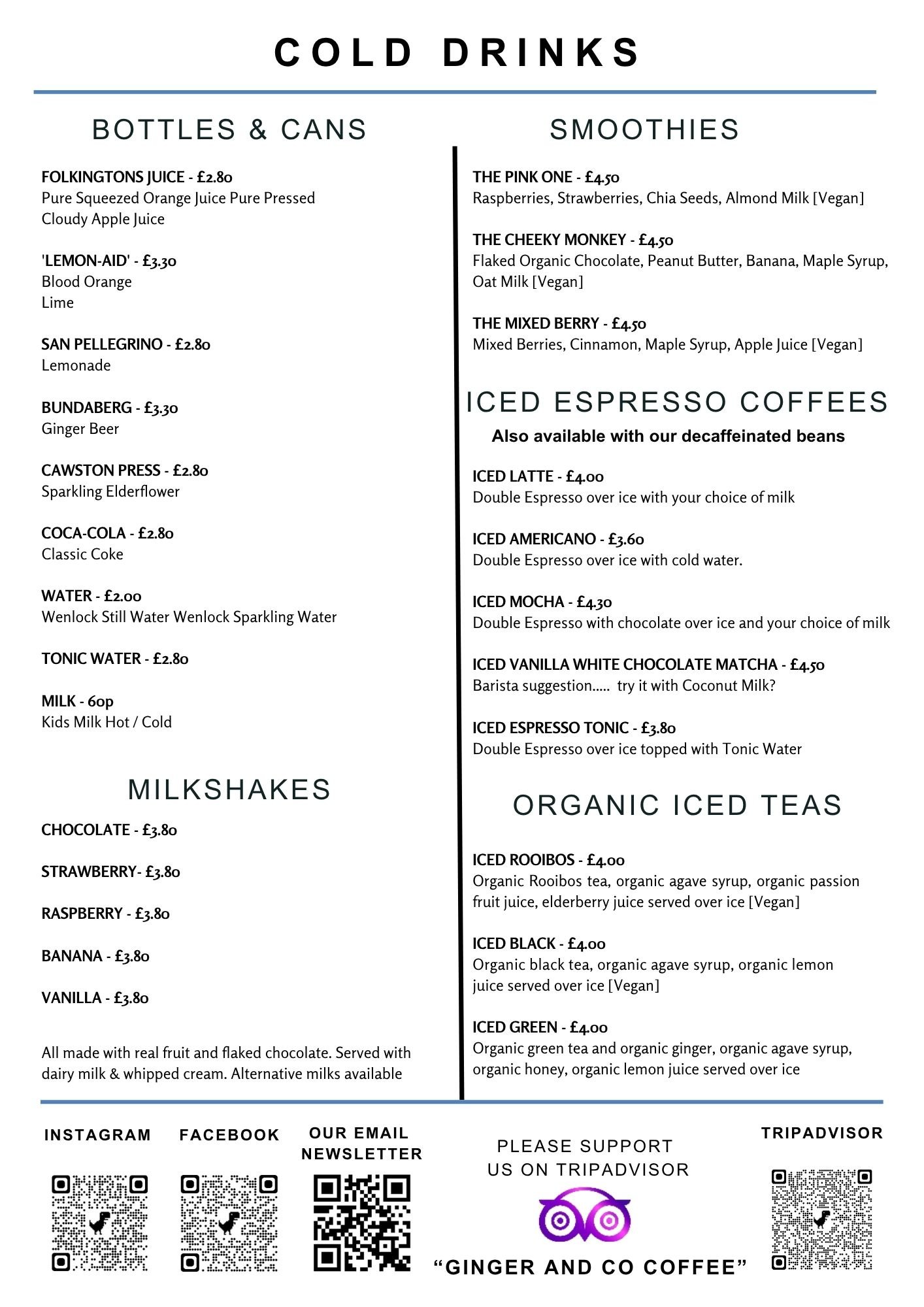 Ginger and Co, Shrewsbury Coffee Shop, Shrewsbury Coffee