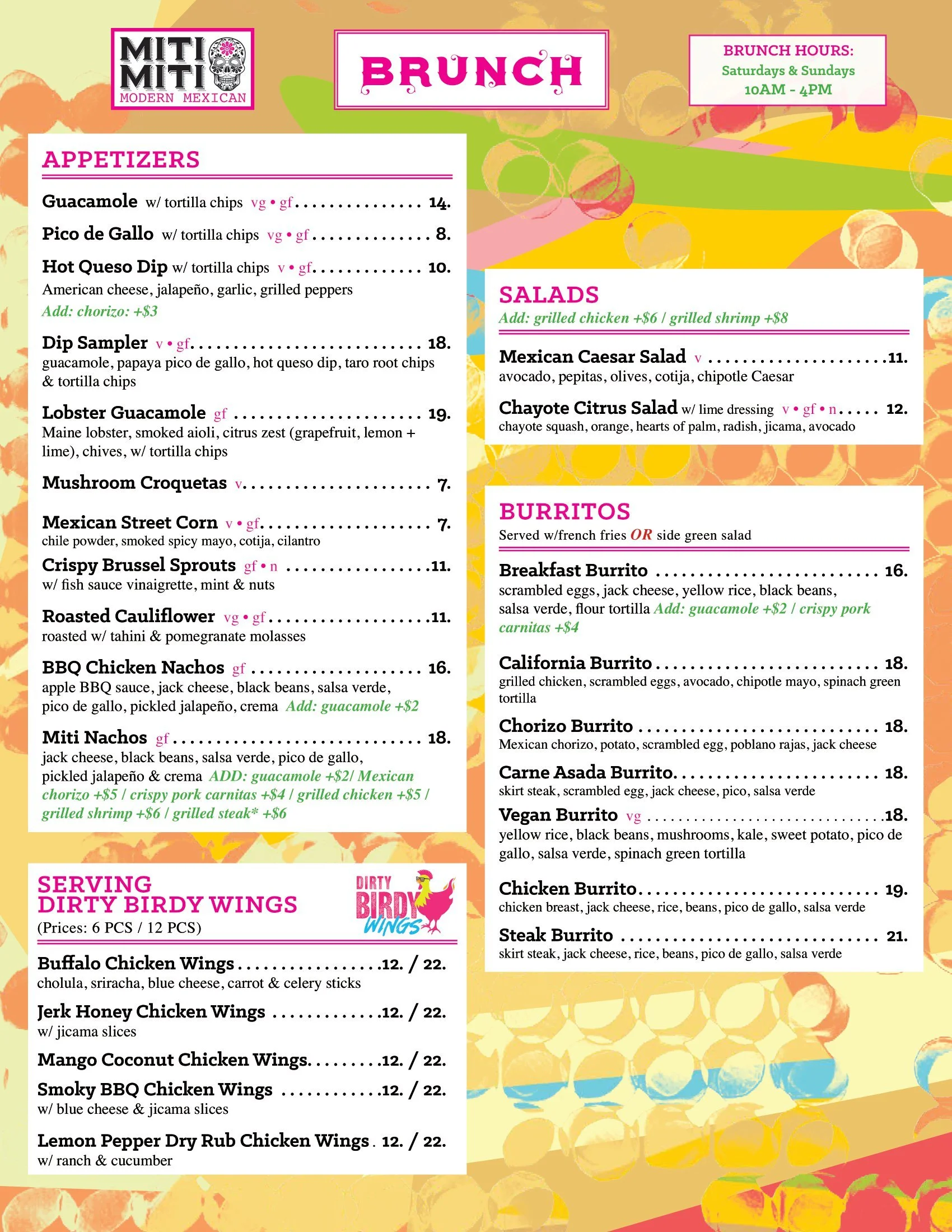 Miti Miti Weekend Boozy Brunch — Miti Miti Modern Mexican