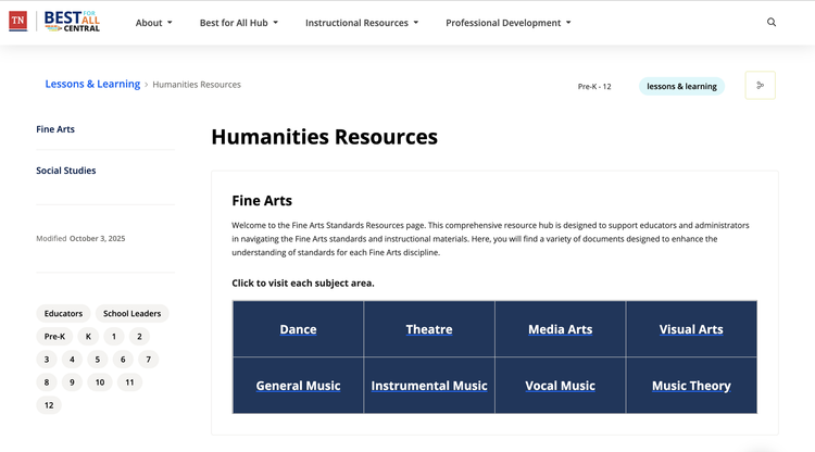 State Standards — TAEA