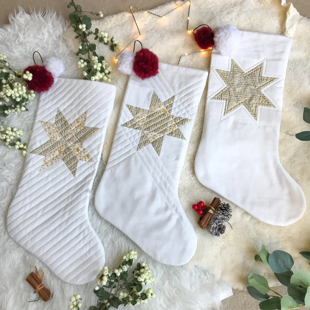 Christmas Quilted Star Stocking — MADE JUST SEW