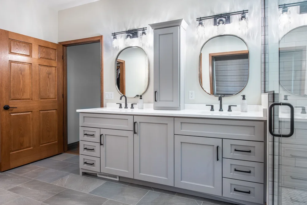 Transitional Style Ranch Gets Bathroom Renovations — Degnan Design ...