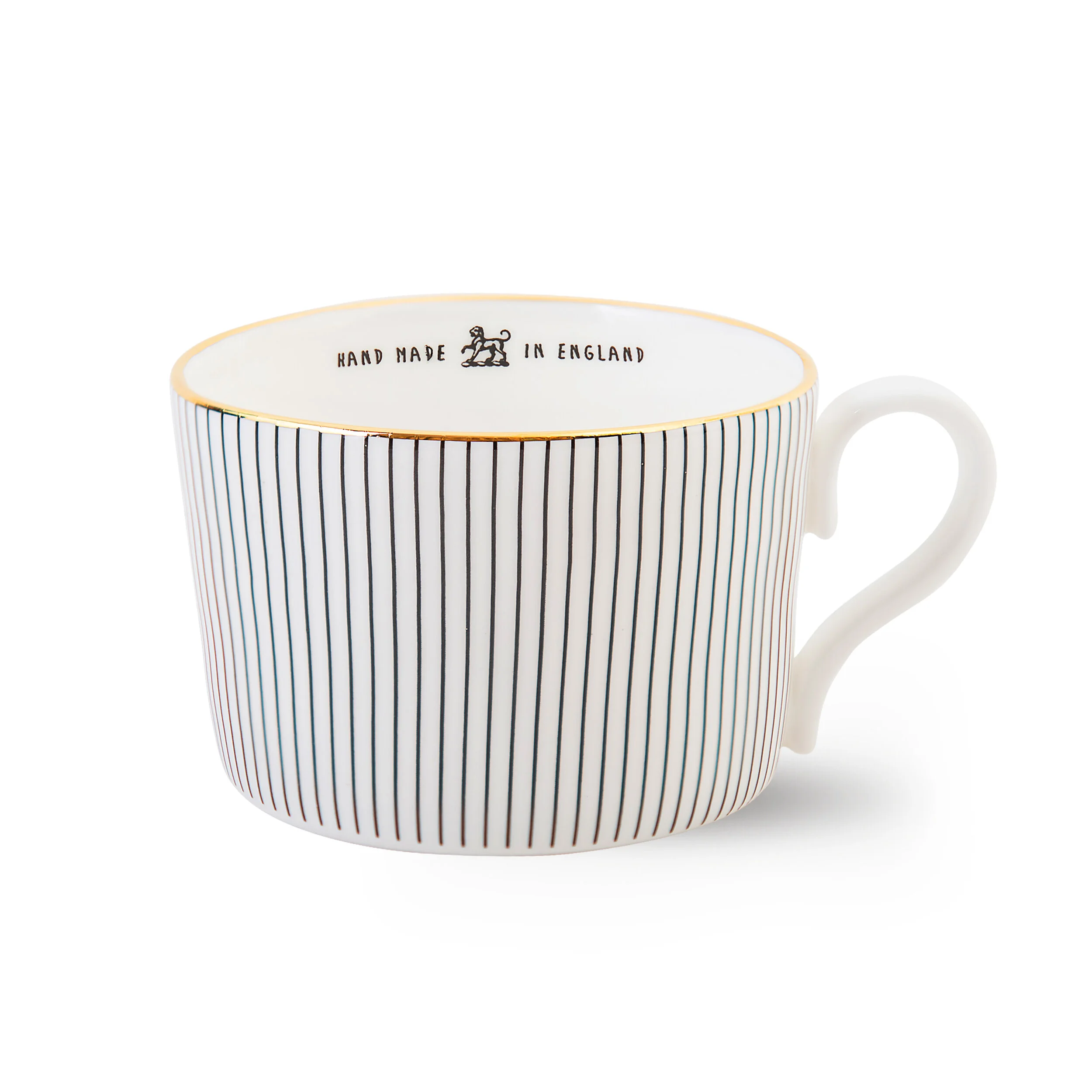 Perfect Everyday Bone China Mug in Stripes and Gold — Emma Alington