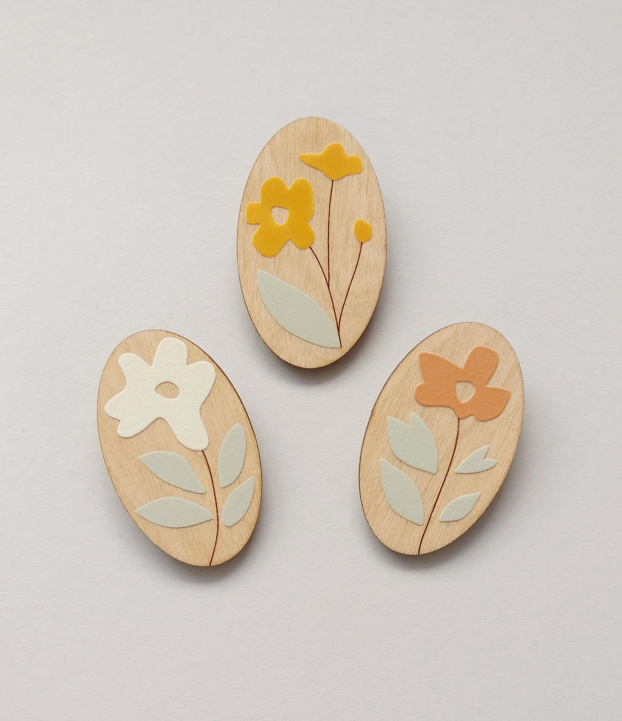 Mini Butterfly Brooch Chalkhill Blue wooden brooch hand-painted brooch ...