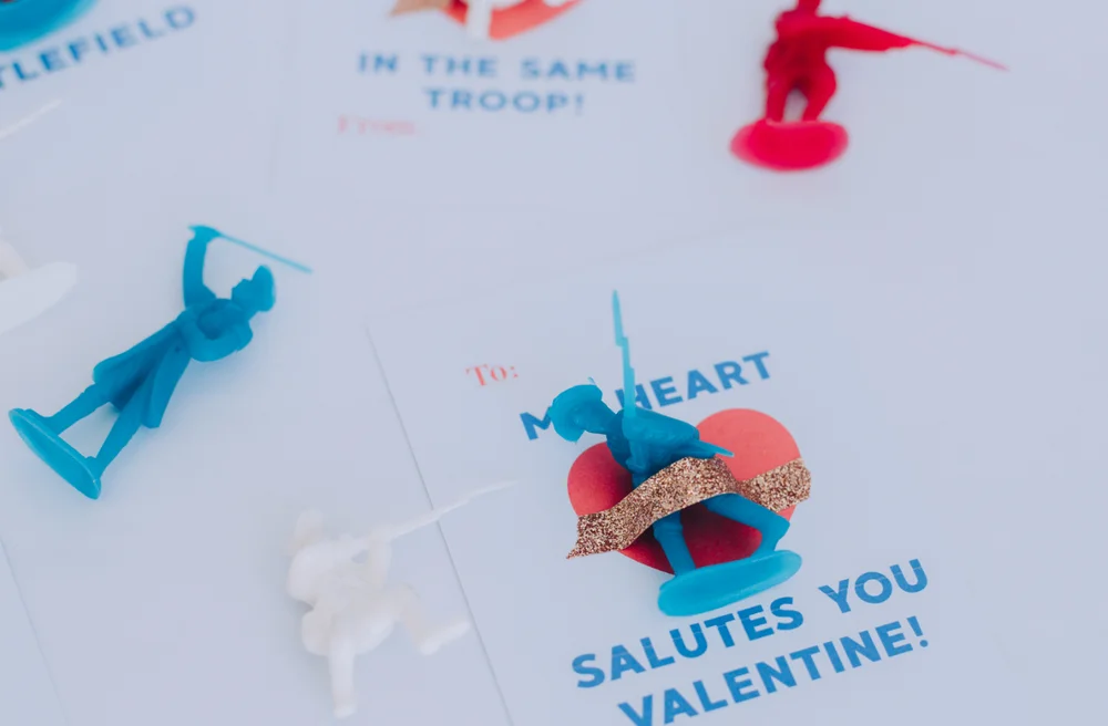 Free Printable Kids Valentines With American Revolution Toy Soldiers ...