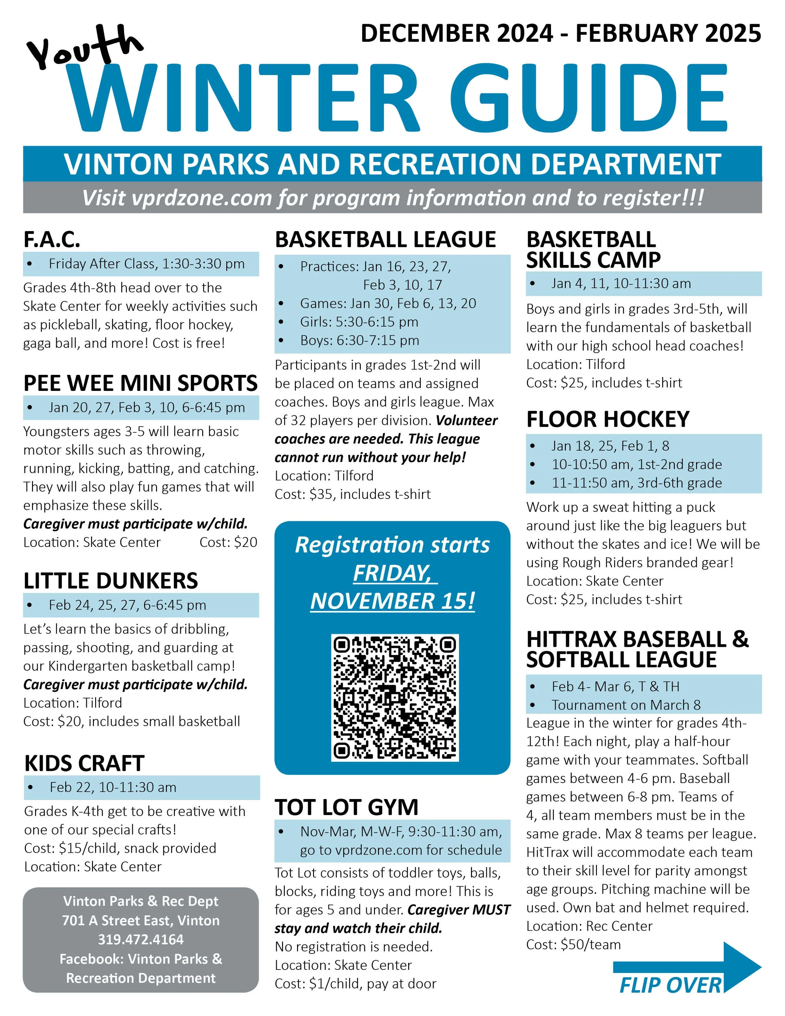 ACTIVITY GUIDES — Vinton Parks & Recreation Department