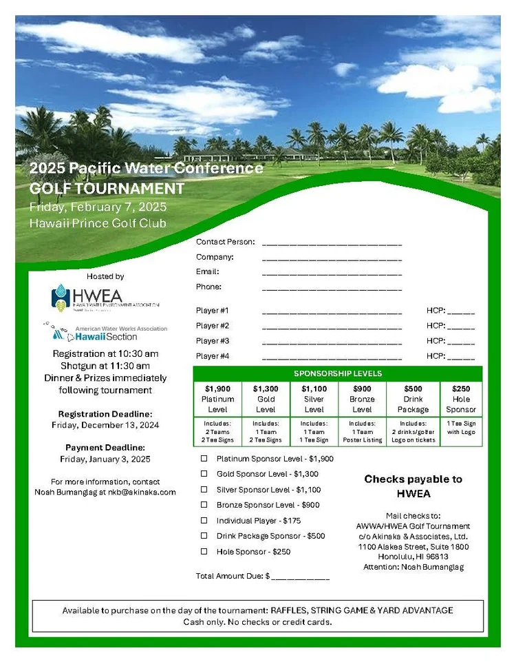 2025 Pacific Water Conference — AWWA Hawaii Section