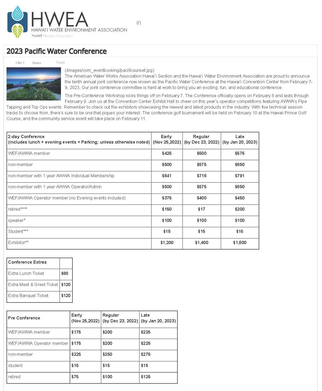 2023 Pacific Water Conference — AWWA Hawaii Section