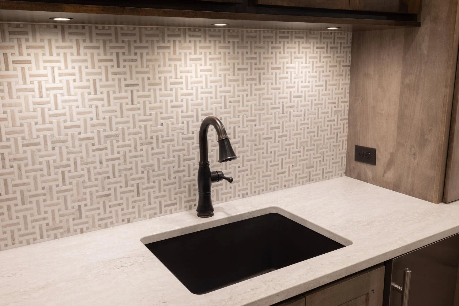 Cozy Lakeville Lower level Bar + Bathroom Remodel — Shaeffer Design Build