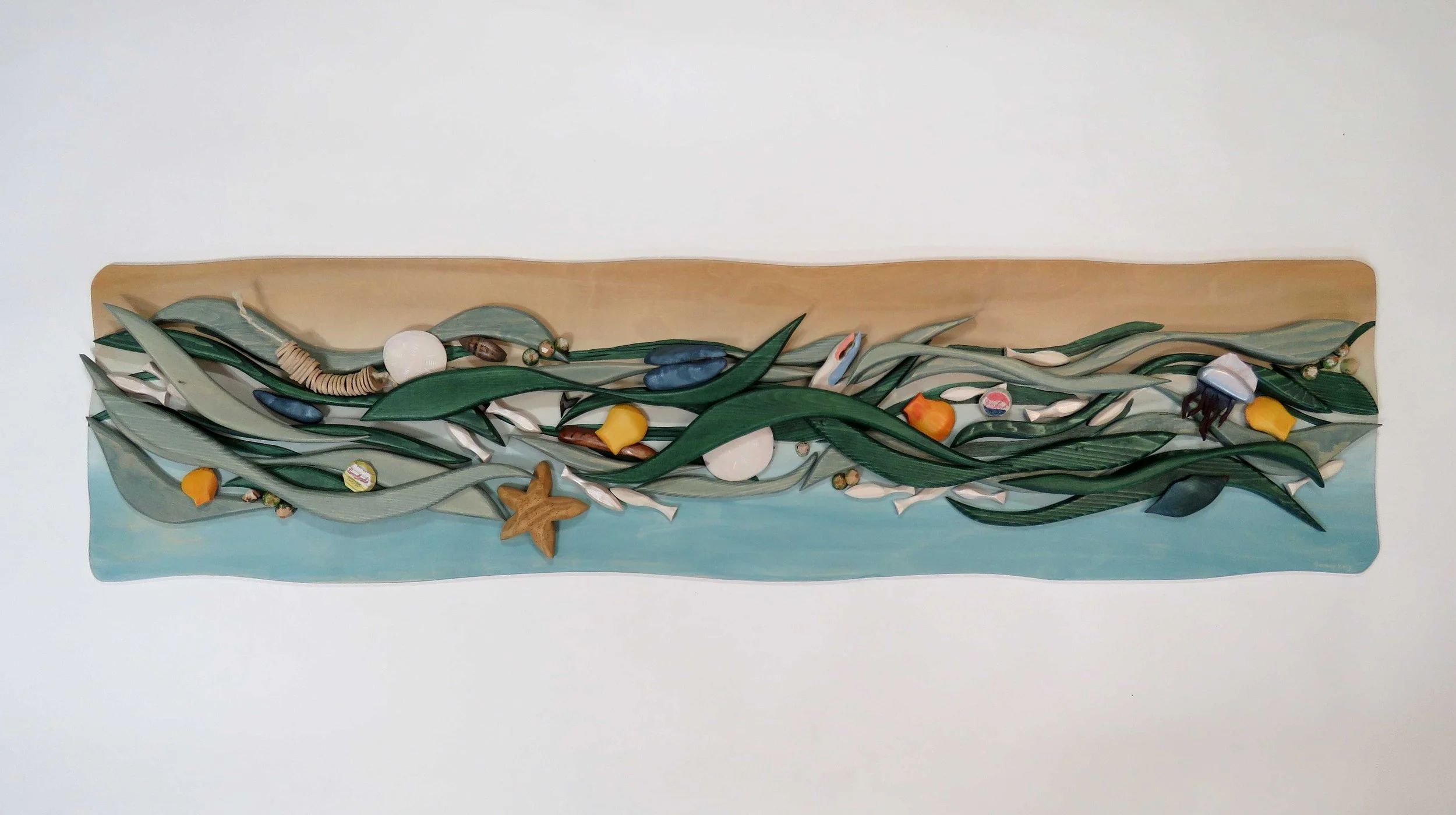 Wood wall sculpture inspired by the beauty and movement of beach and ...