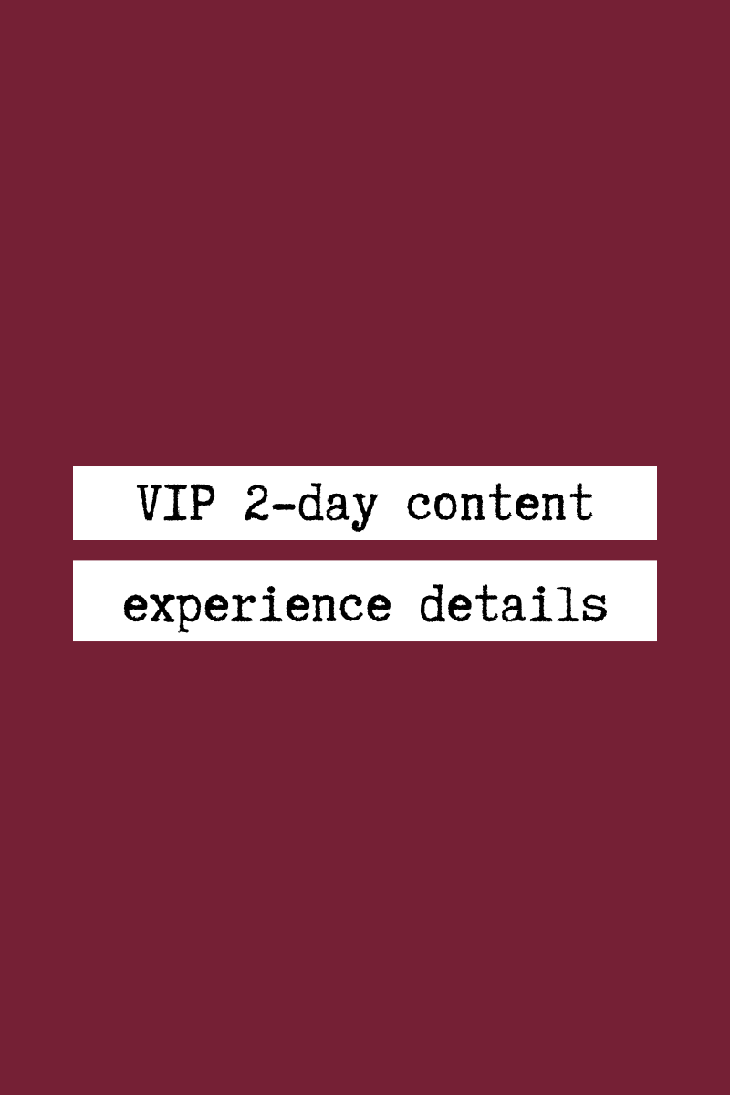 The VIP 2-Day Writing Experience with Writing Unfiltered explained ...