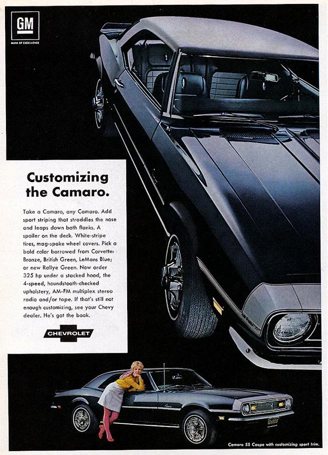Classic Camaro Car Ads | Original Collection — Tunnel Ram
