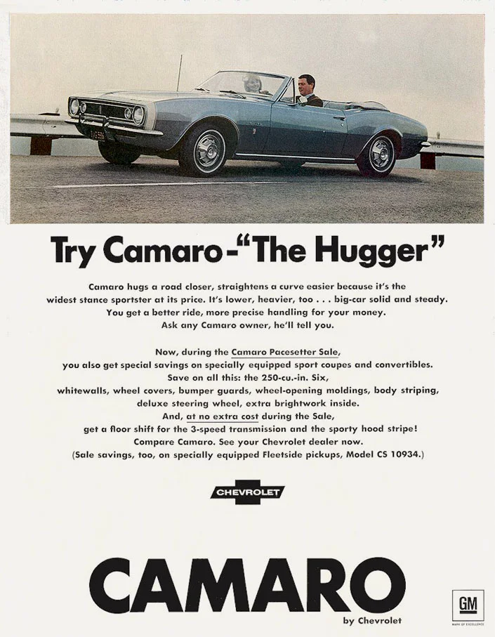 Classic Camaro Car Ads | Original Collection — Tunnel Ram