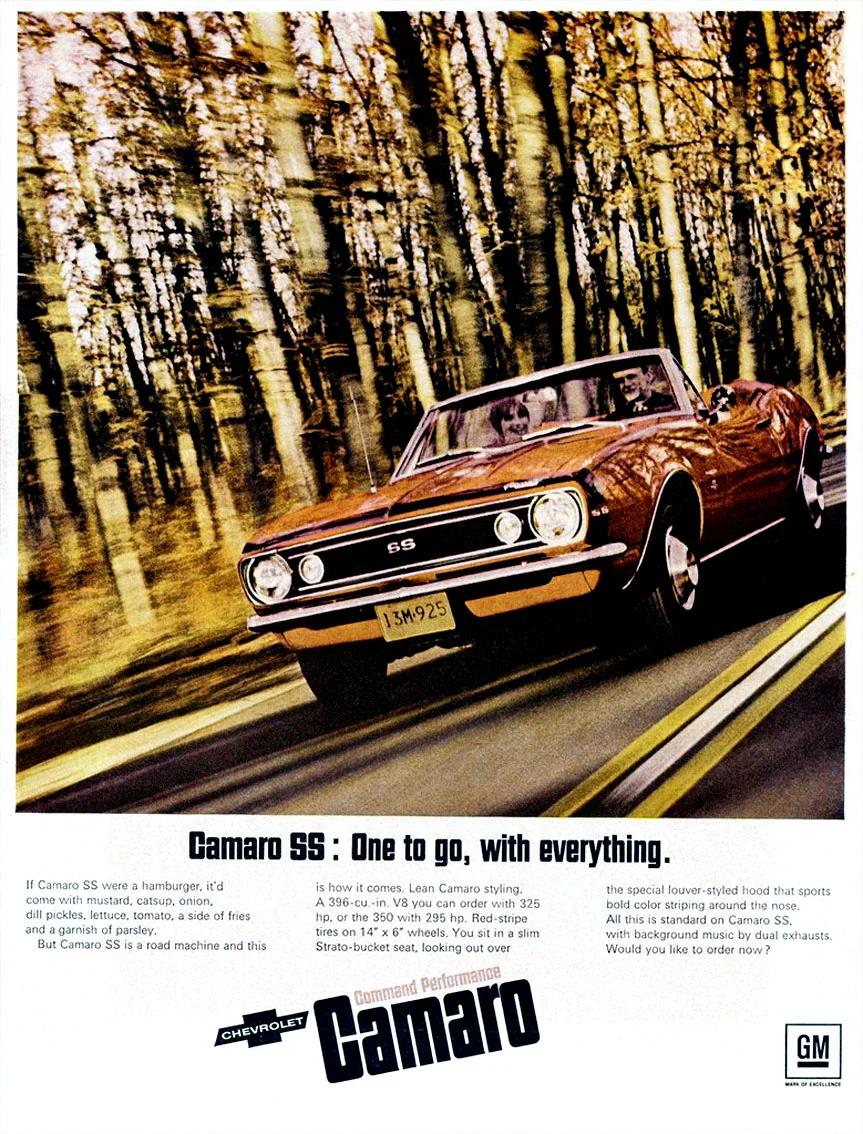 Classic Camaro Car Ads | Original Collection — Tunnel Ram