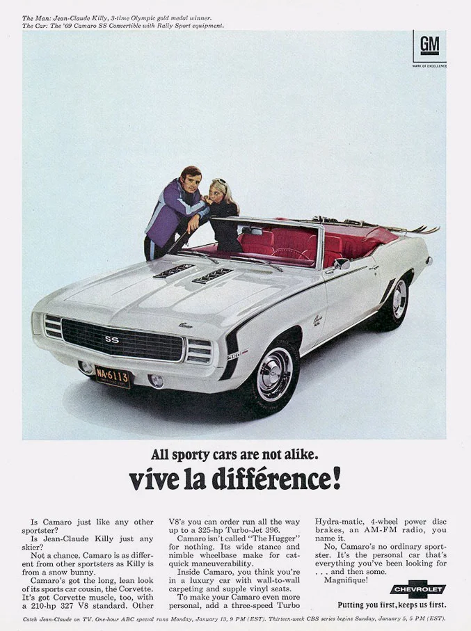 Classic Camaro Car Ads | Original Collection — Tunnel Ram