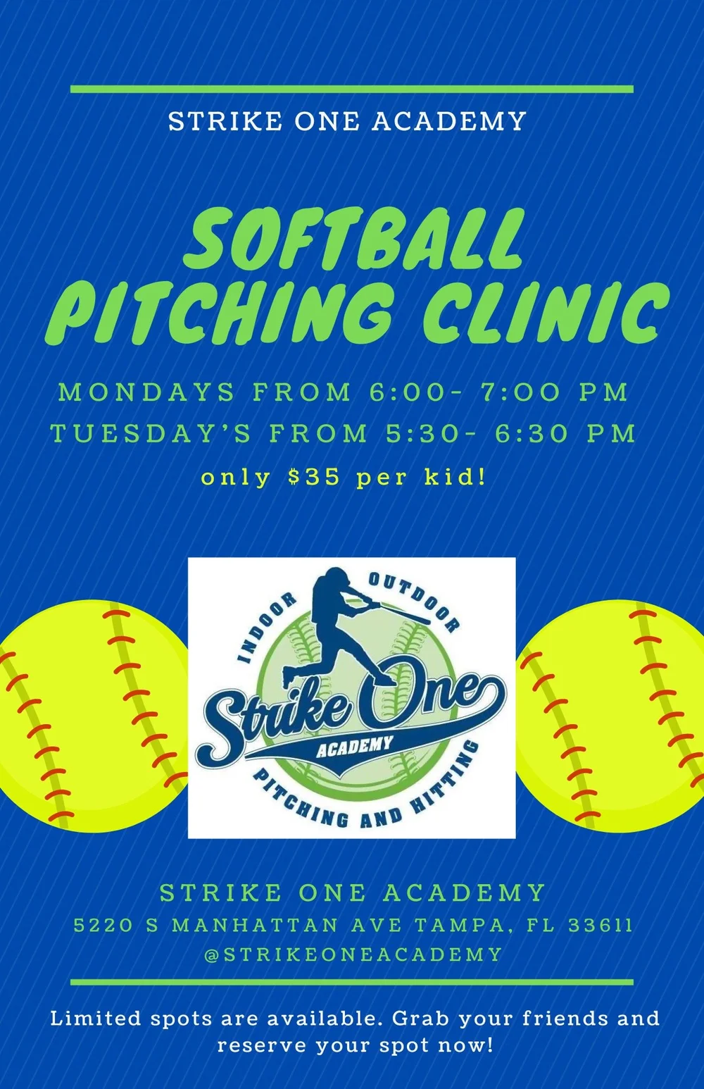 Camps & Clinics — Strike One Academy