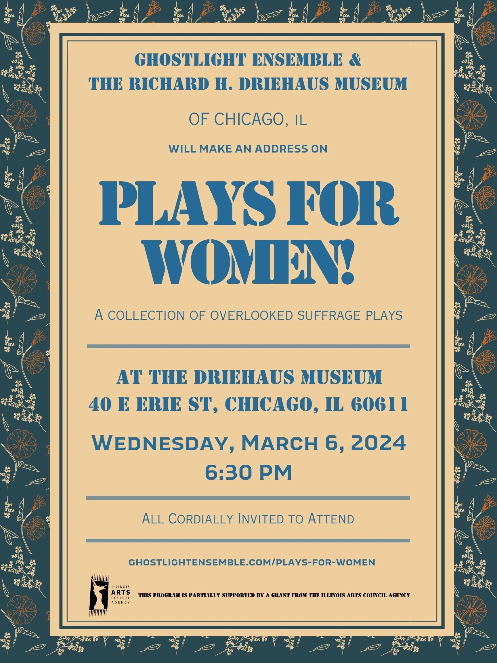 For Women's History Month: Plays for Women! at the Driehaus Museum in ...