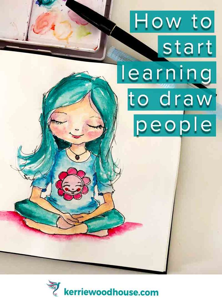 How to Draw People for Beginners (to add to your paintings) — Kerrie ...