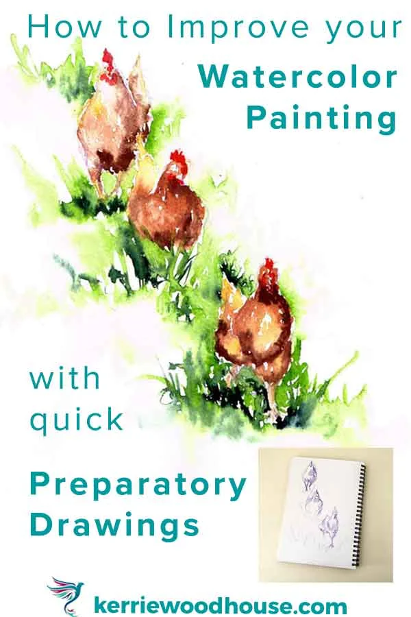 Drawing for Watercolor Painting - What is an Underdrawing? — Kerrie ...