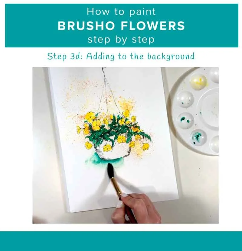 How to Paint Brusho Flowers - step by step ink and wash — Kerrie Woodhouse